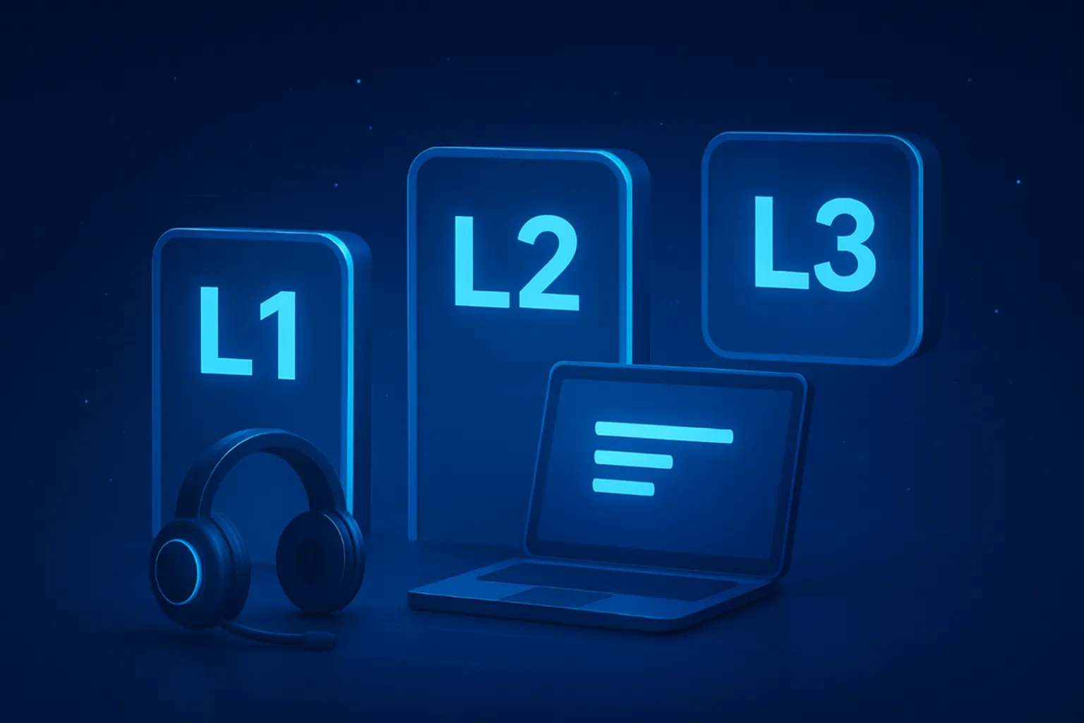 Comparison of IT Support Level: Levels L1, L2, L3